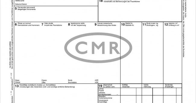 CMR starptautiskā preču-transporta pavadzīme A4, 100 loksnes, bez Nr.